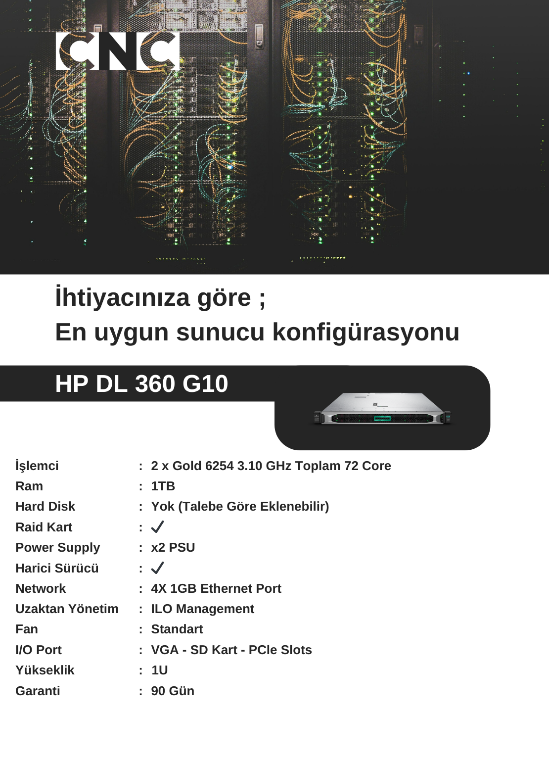 HP DL360 GEN10 2 x Gold 6254 CPU 1TB DDR4 RAM sahibinden.comda - 1218066503
